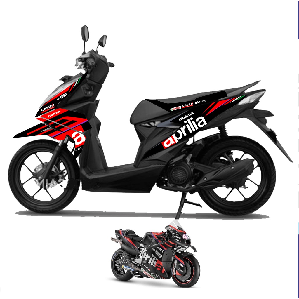 Jual APRILIA Livery - Striping Honda Beat All New Deluxe Variasi 2020 ...