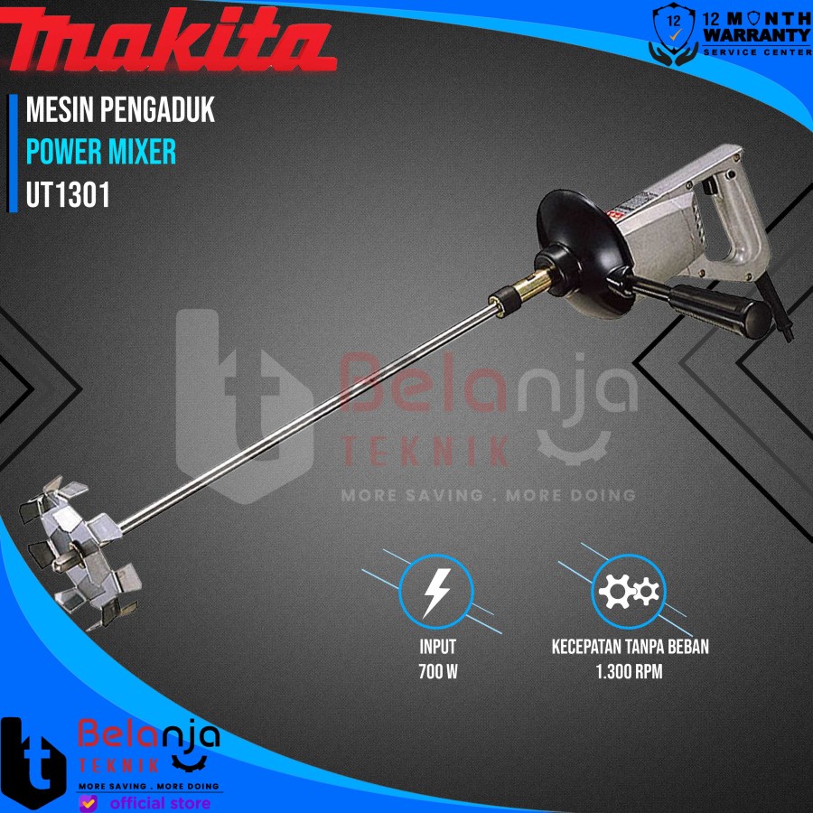 Jual Makita Power Mixer UT 1301 Mesin Pengaduk Pencampur Cat Semen ...