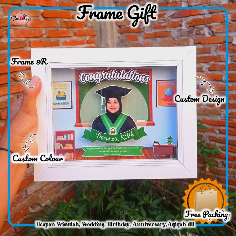 Jual Bingkai 3D | Gift Bingkai 3D | POP UP 3D | Frame 3D Hadiah ucapan ...