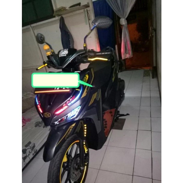 Jual CUTTING STIKER ALIS MATA ALIS LAMPU MOTOR VARIO 125 NEW TRANSPARAN ...