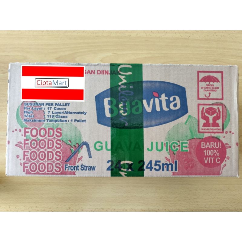 Jual Buavita Jus Jambu / Guava 24 x 245 ml (1 dus) | Shopee Indonesia