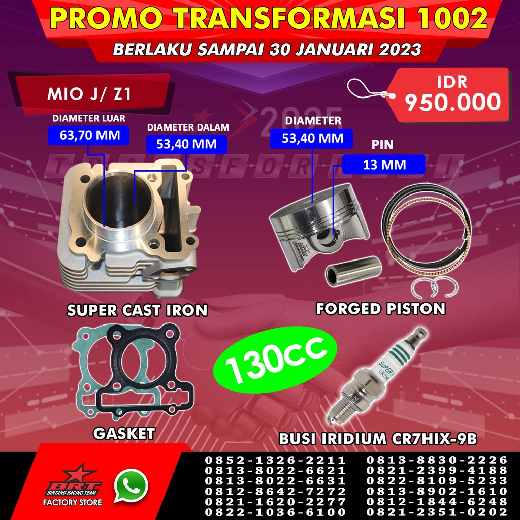 Jual PAKET BORE UP 1002 (MIO J/X RIDE / FINO) | Shopee Indonesia