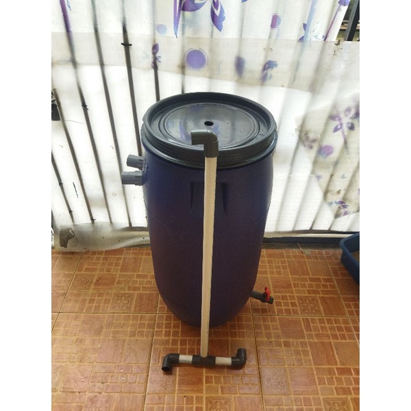 Jual tong filter kolam ikan koi ukuran 80L 2 output | Shopee Indonesia