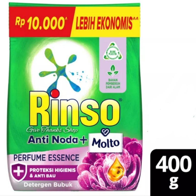 Jual Sabun Deterjen Rinso Detergen Bubuk Anti Noda + Molto Rose Fresh ...
