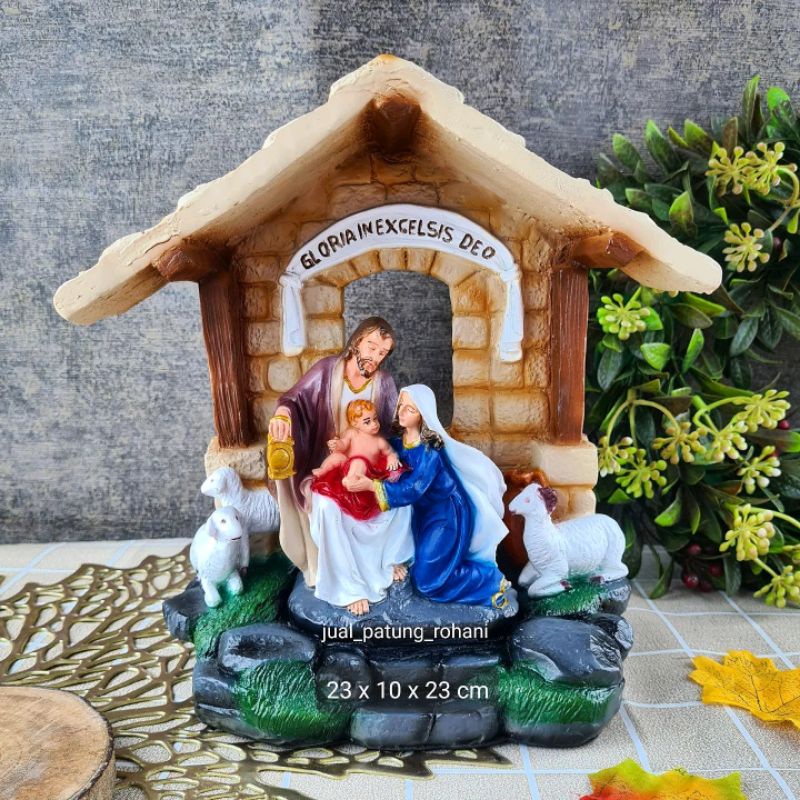 Jual Patung Gubug Gubuk Natal 23 cm | Shopee Indonesia