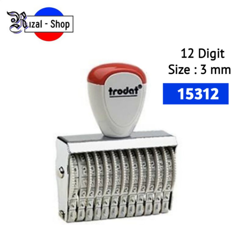 Jual Stempel Trodat Angka Manual 12 digit 15312 / 3 mm | Shopee Indonesia