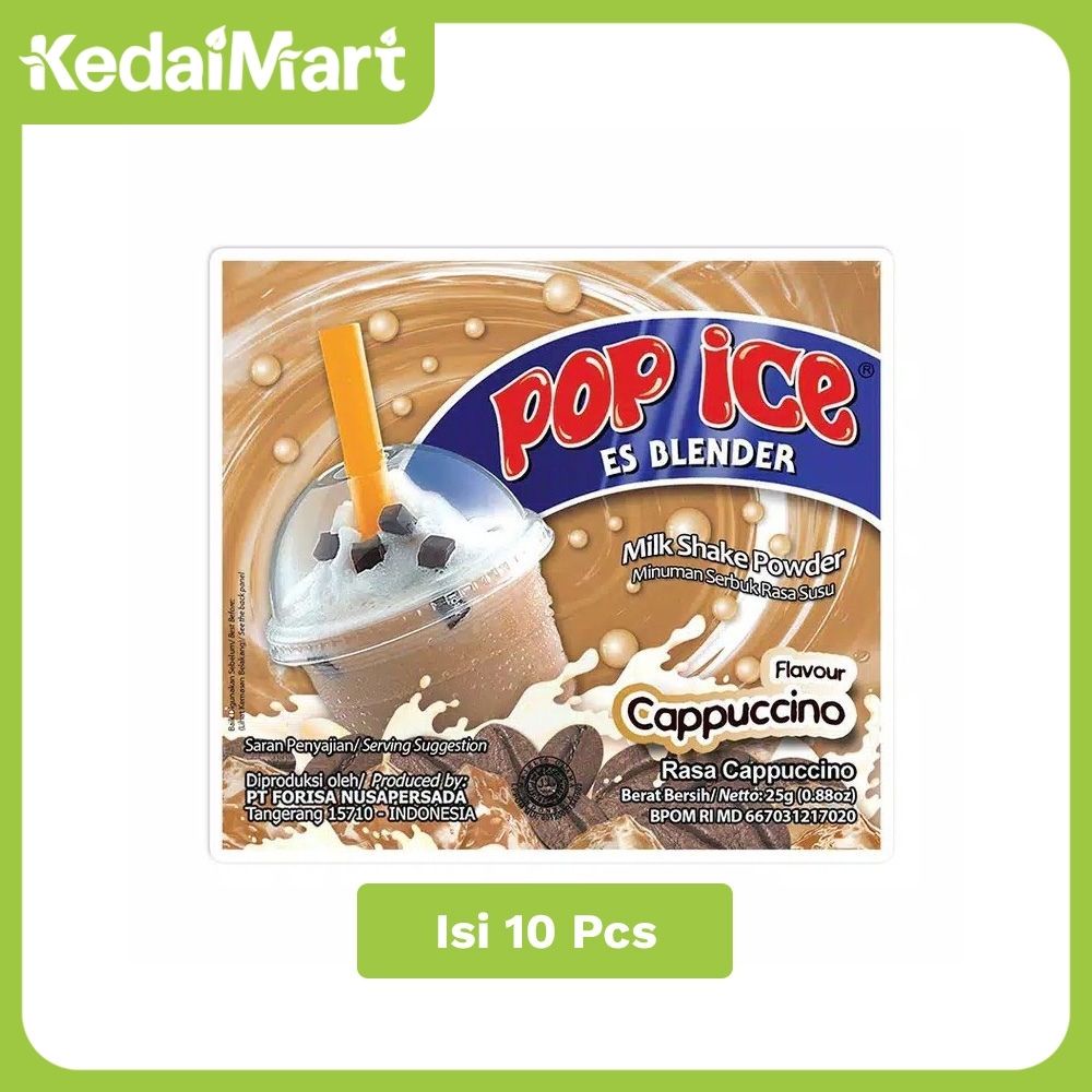 Jual Pop Ice Minuman Es Blender Rasa Cappuccino Renceng Isi 10 | Shopee ...