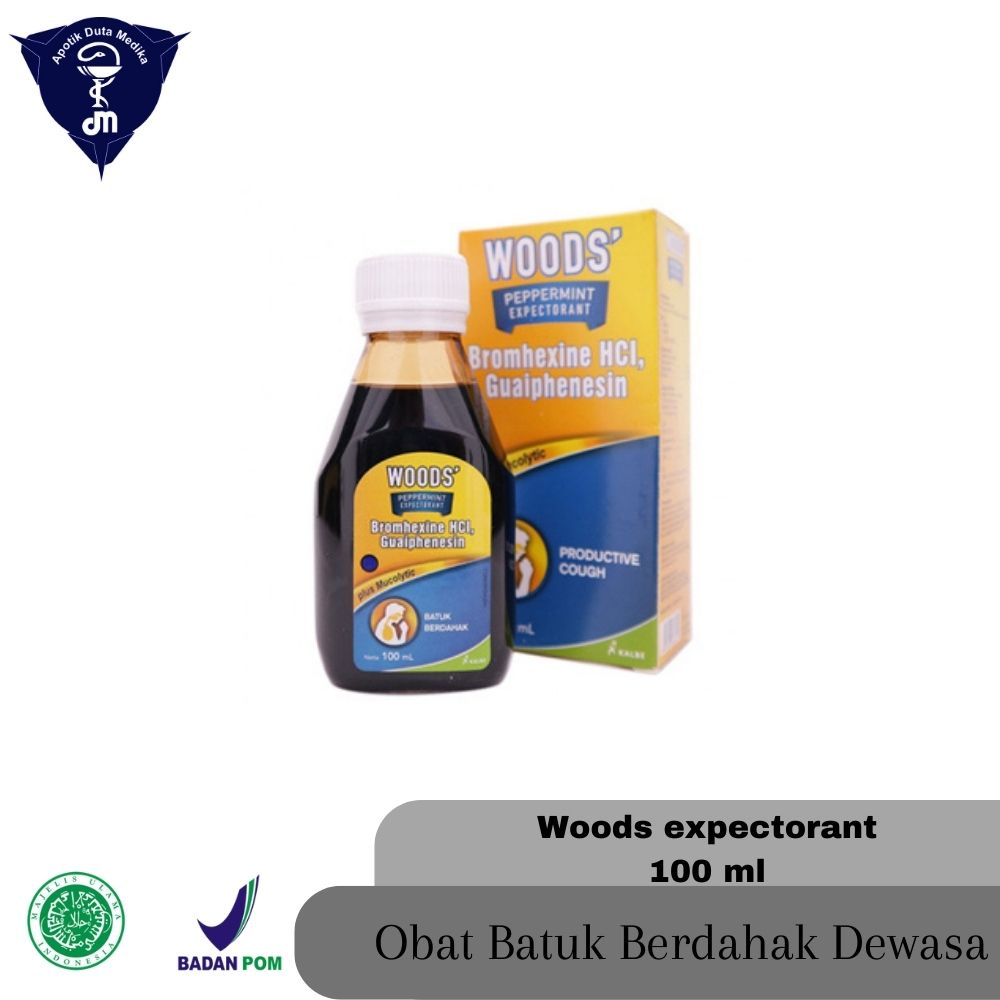 Jual WOODS PEPPERMINT EXPECTORANT 100 ML SIRUP/OBAT BATUK DEWASA/BATUK ...