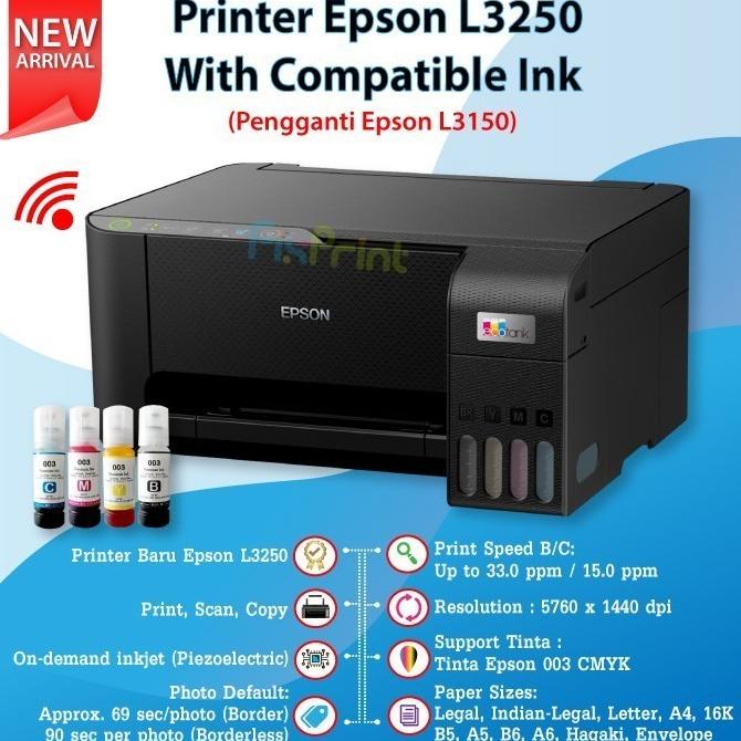 Jual Printer Epson L3250 A4 Ecotank All-In-One Ink Tank Wireless Printer Original | Shopee Indonesia