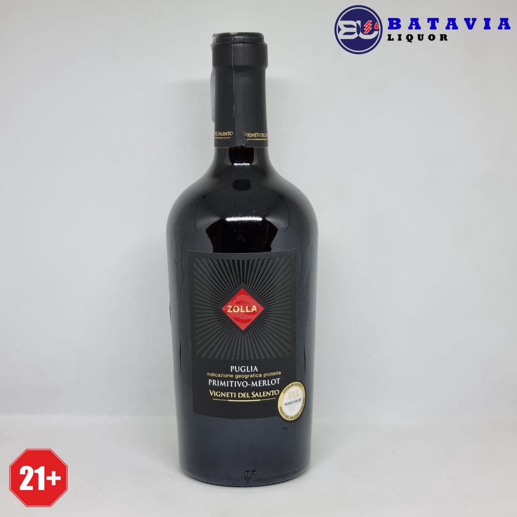 Jual Zolla Primitivo Merlot Italian Red Wine 750ml | Shopee Indonesia
