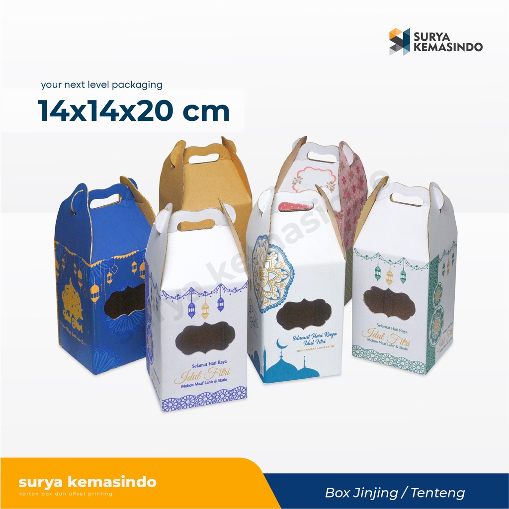 Jual Box 14X14X20 cm Jinjing (KUKER 500gr isi 3 Toples Bulat) Kardus ...