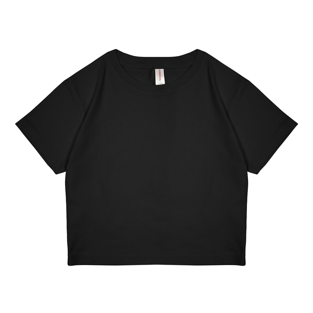 Jual Kaos Crop Top Polos Hitam Bahan Cotton Combed 24S | Shopee Indonesia