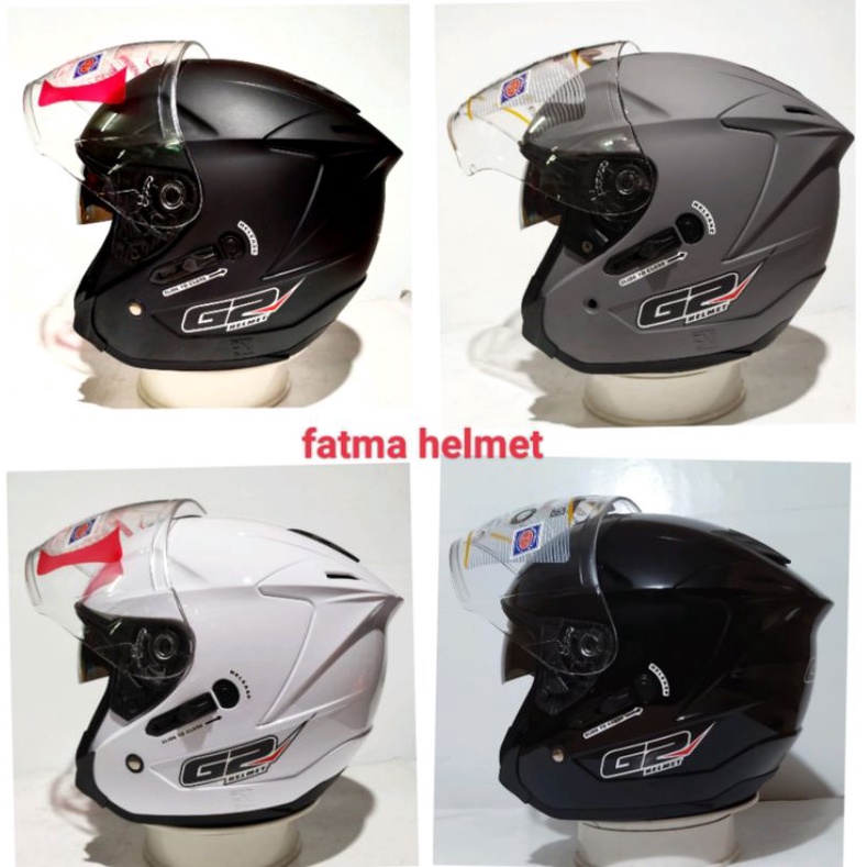 Jual HELM G2 OPTIMAX SOLID DOUBLE VISOR ORIGINAL | Shopee Indonesia