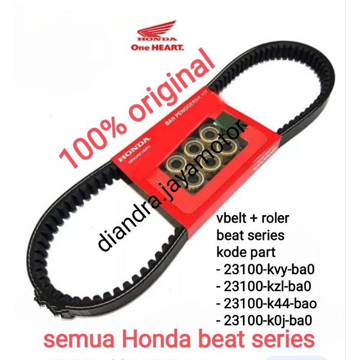 Jual vbelt vanbelt fan belt AHM Honda beat + roler 1 set beat series ...