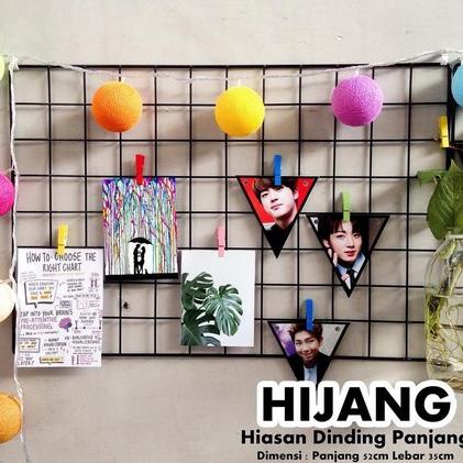 Jual [A-E8E] ] HIJANG 52x35 Hiasan Dinding Wall Grid pajangan foto ...