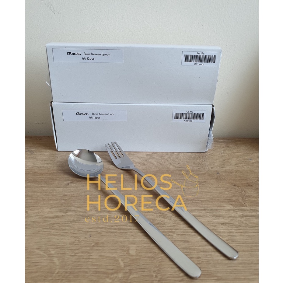 Jual Bima Korean Dinner Spoon Korean Dinner Fork Sendok Makan Garpu ...