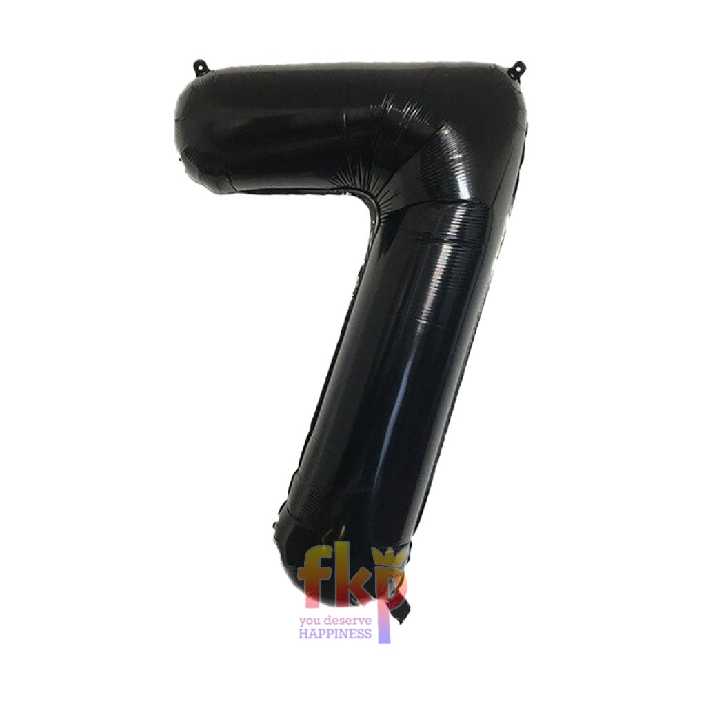 Jual FUN KIDS PARTY - Balon Angka Hitam 16" / Balon Foil Angka Hitam ...