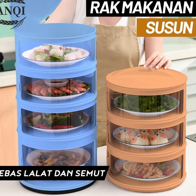 Jual ANQI 1888 Rak Makanan Susun Tetap Hangat Meal Tudung Saji ...