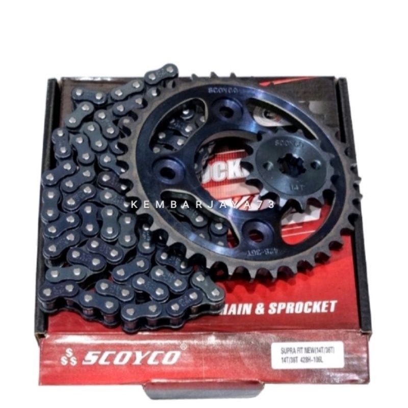 Jual Ger Gir Gear Paket Depan Belakang Set Rantai Supra Fit New Karisma Revo Supra X 125 Ukuran ...