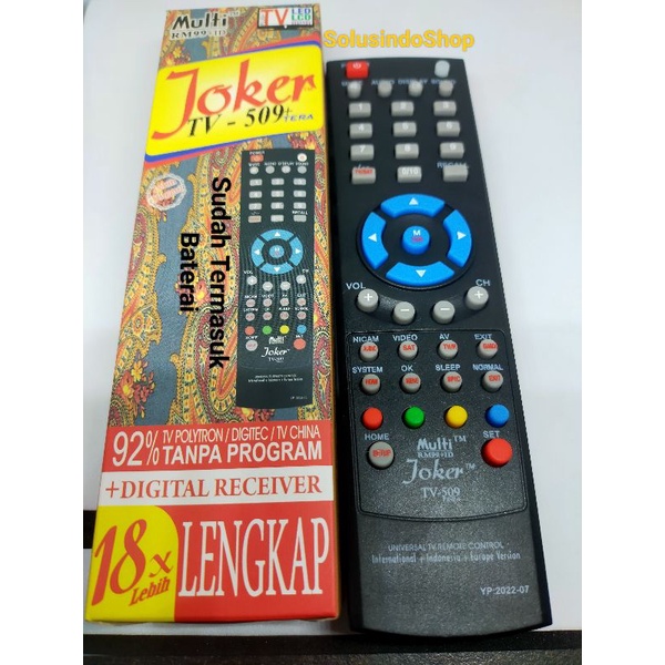 Jual Remot Remote Multi Joker TV 509+Tera / Remot Tv Multi Joker ...