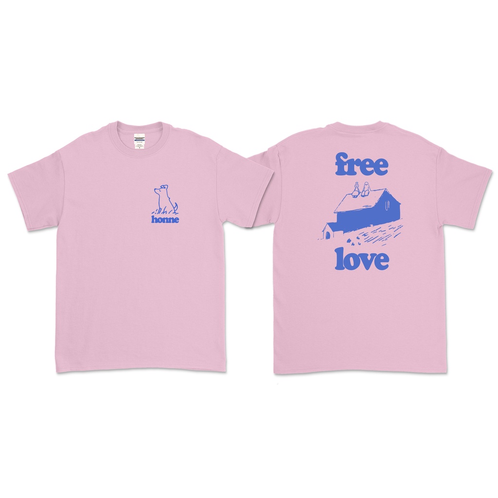 Jual HONNE - FREE LOVE T-SHIRT (DEPAN BELAKANG) | Shopee Indonesia