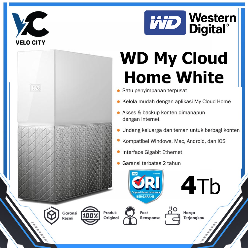 Jual WD My Cloud Home 4TB - Hardisk Eksternal Personal Cloud Storage ...