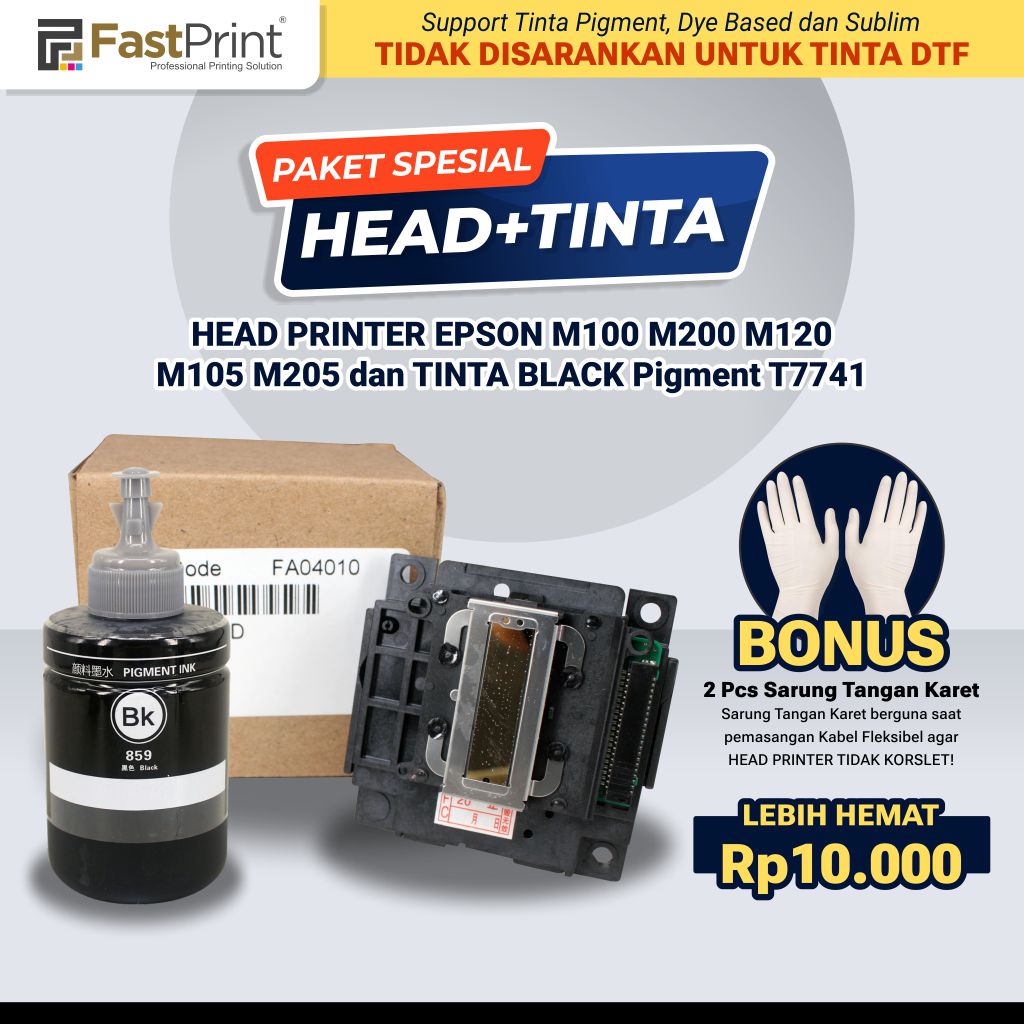 Jual Print Head Printer Epson M100 M200 M120 M105 M205 Plus Tinta ...