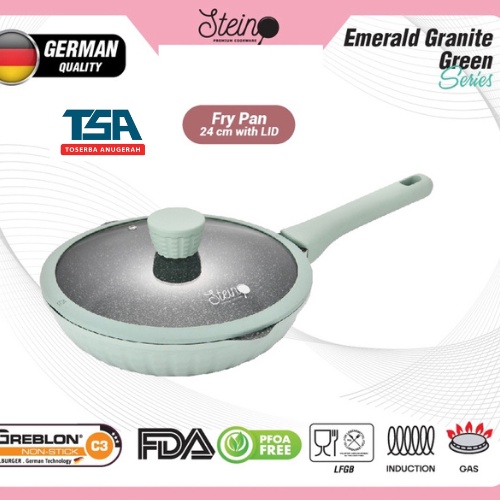 Jual TSA STEINCOOKWARE STEIN COOKWARE FRYPAN EMERLAND GRANIT GREEN 24CM ...