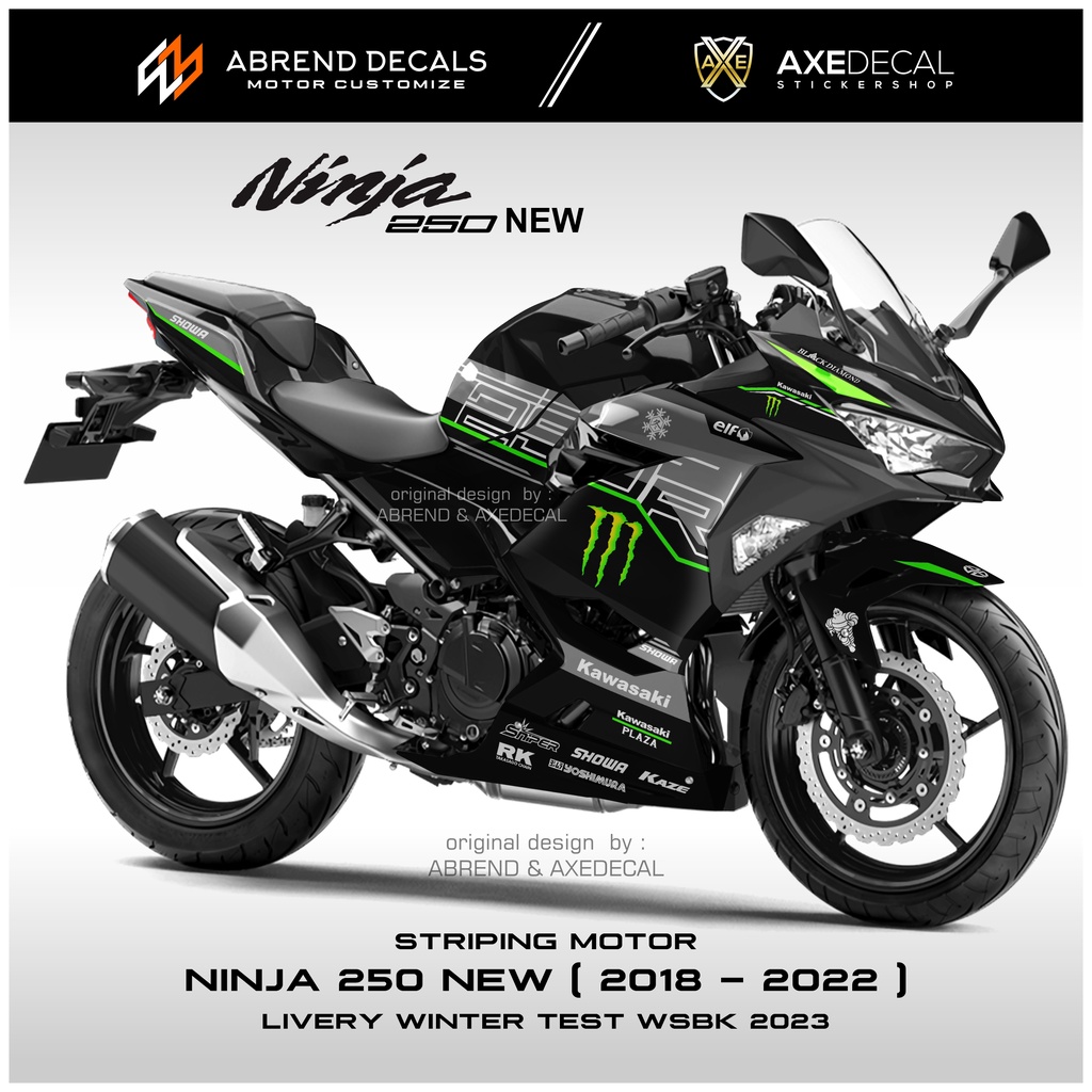 Jual STRIPING NINJA FI NEW LIVERY WINTER TEST WSBK RACING / STIKER ...