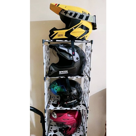 Jual REKOMENDASI Rak Helm Lemari Helm Tempat Helem Rak" Helm Lemari Serbaguna - Black Edition ...