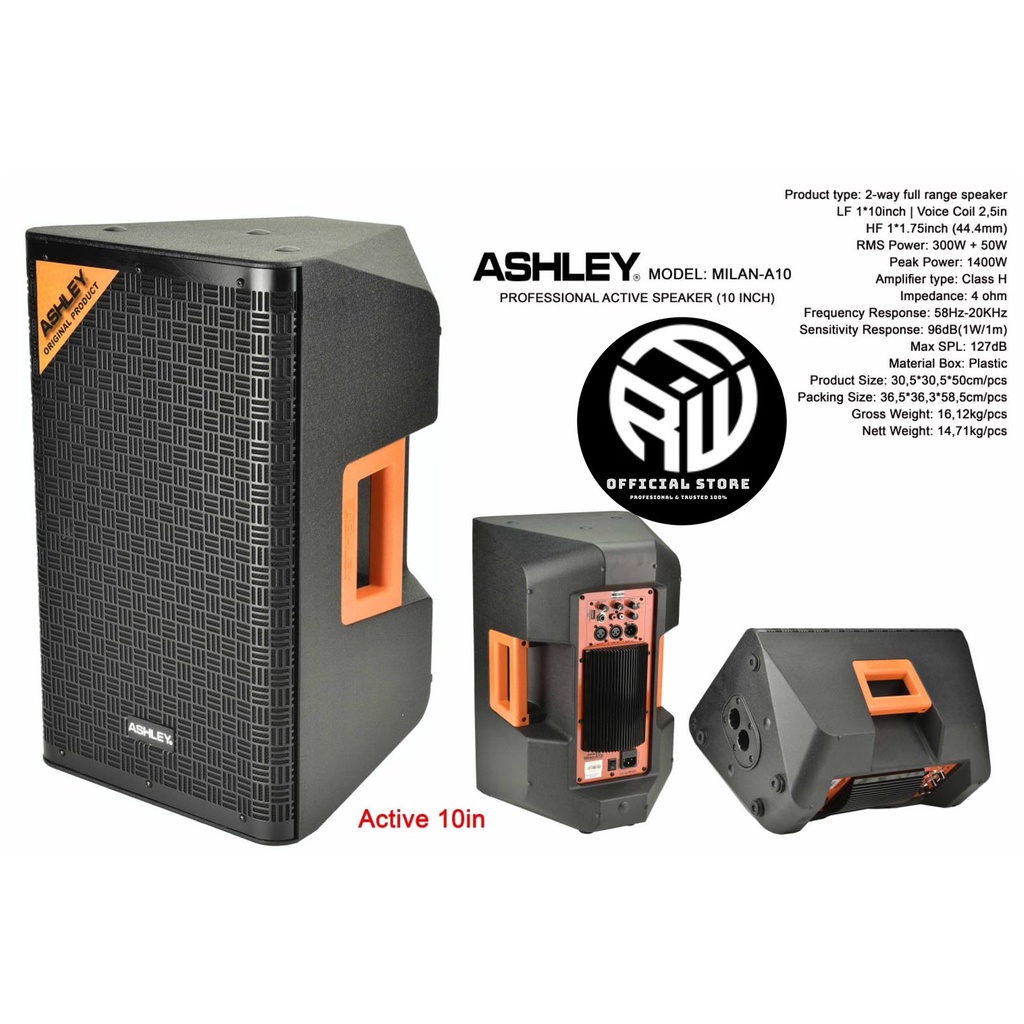Jual SPEAKER AKTIF ASHLEY MILAN A10 / ASHLEY MILAN A 10 ORIGINAL 10 ...