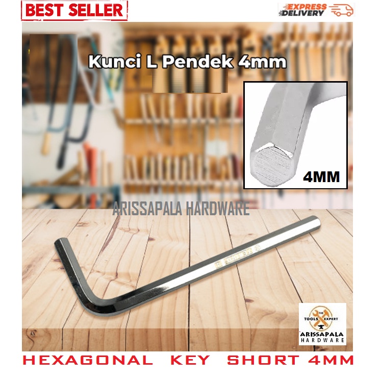 Jual KUNCI L 4 MM HEXAGONAL WRENCH HEX KEY SCREW KUNCI BAUT JCBC ...