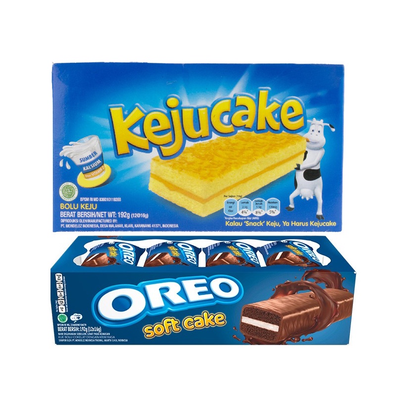 Jual Biskuat/Kraft/Oreo Soft Cake/Bolu Kue isi per box 12pcs @16gr ...
