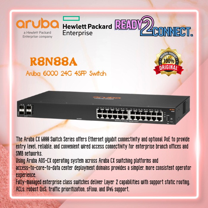 Jual HPE Aruba R8N88A CX6000 24G 4SFP Switch | Shopee Indonesia