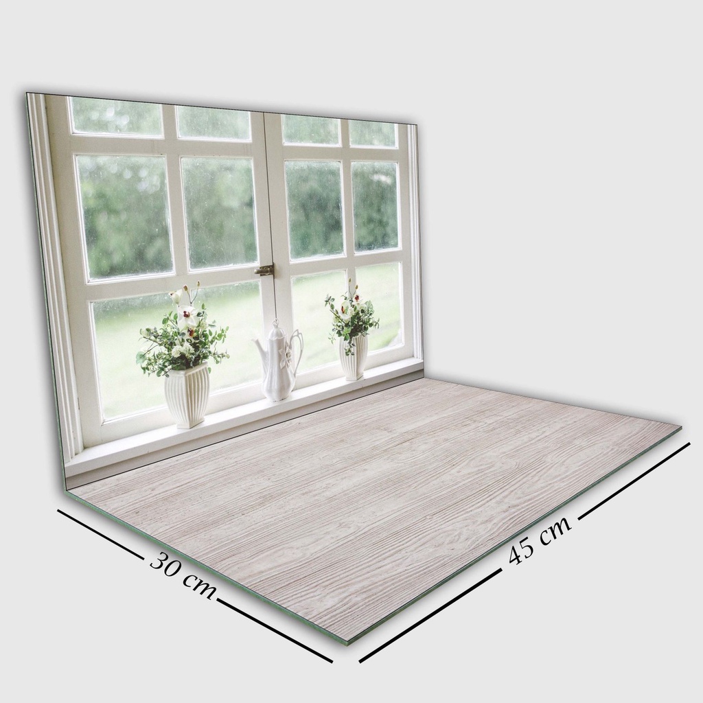 Jual Alas Foto Lipat 30x45 Kayu Jendela Vas Bunga Background Backdrop ...