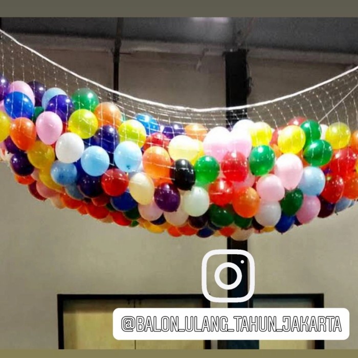 Jual Wall Sticker Balon Drop Jaring / Bag Untuk Event / Party Balloon ...