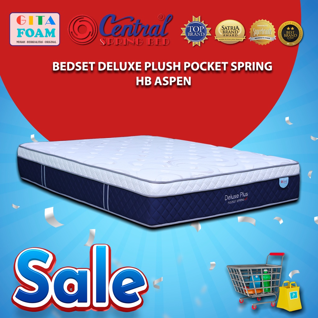 Jual KASUR MATRAS Springbed Central Deluxe Plus Pocket Springs - Harga ...
