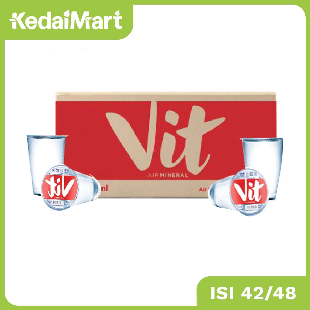 Jual VIT Air Mineral Gelas Dus 42 x 220 ml / 48 x 200 ml | Shopee Indonesia