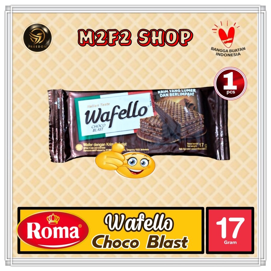 Jual Roma Wafer Wafello Choco Blast | Krim Cokelat - 17 gr (Kemasan ...