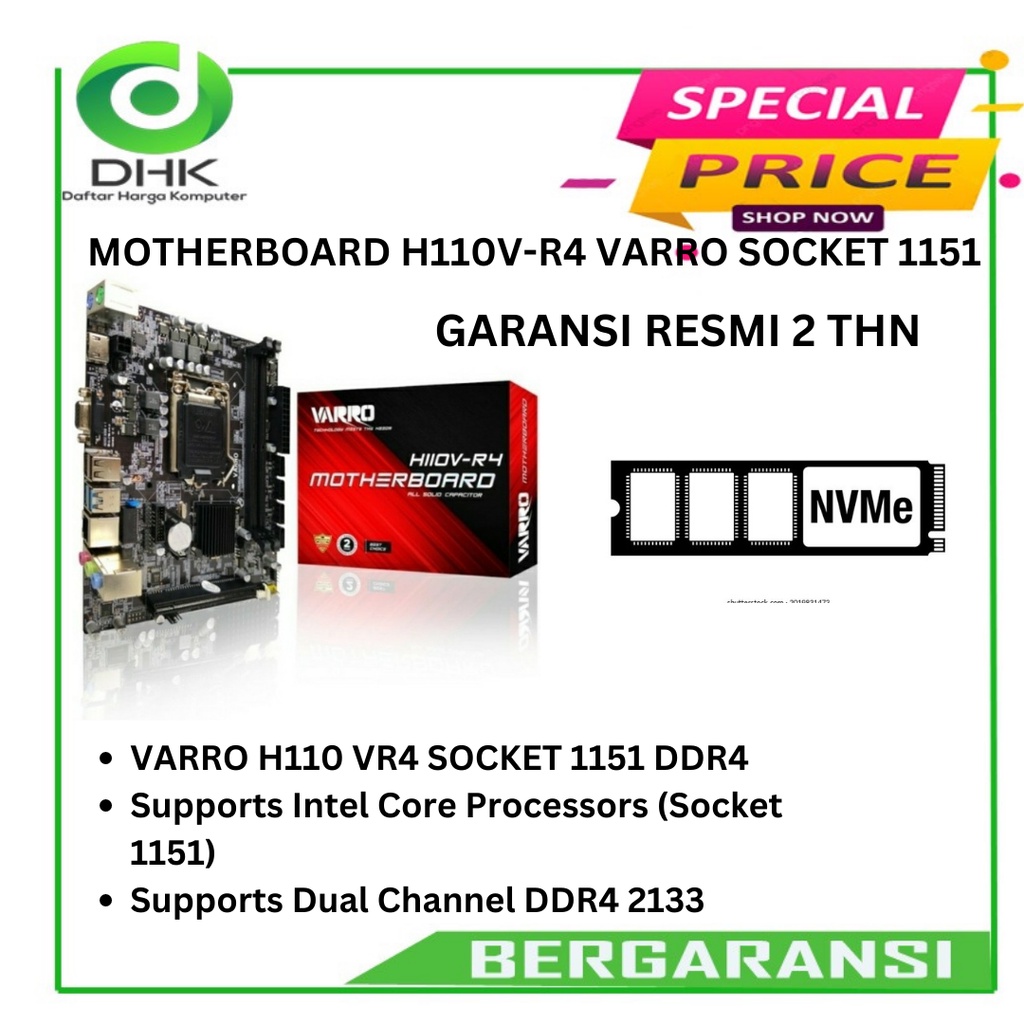 Jual MOTHERBOARD H110V-R4 VARRO SOCKET 1151 | Shopee Indonesia