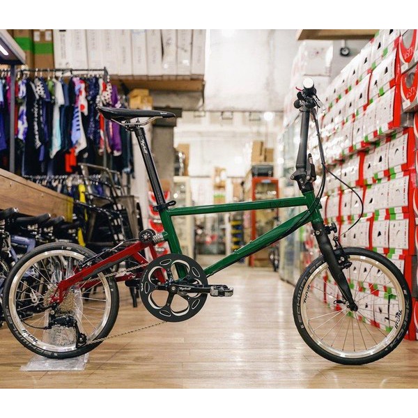 Jual Tyrell IVE Sports Folding Bike Rebel Green Dark Red Sepeda Lipat ...