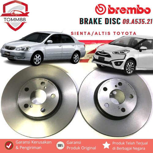 Jual Brembo Brake Disc SIENTA /ALTIS (TOYOTA)/09.A535.21/100% ORIGINAL ...