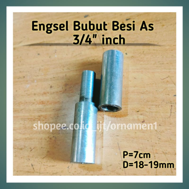 Jual Engsel Bubut As / Engsel Pagar Besi 3/4" 7cm | Shopee Indonesia