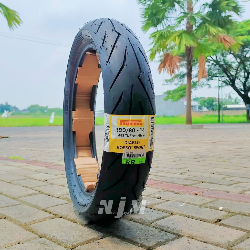 Jual Ban Motor PIRELLI 100/80-14 DIABLO ROSSO Ring 14 Tubeles FREE ...