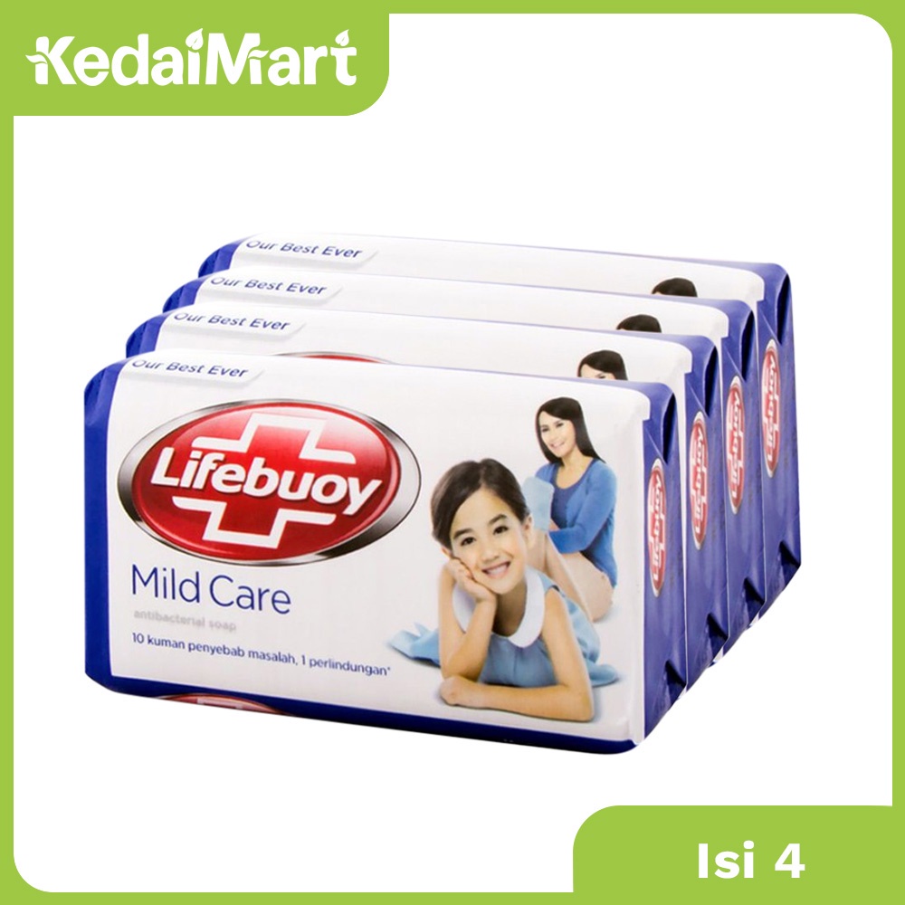 Jual Lifebuoy Body Soap Mild Care Blue Pack Isi 4 x 110 Gram | Shopee ...
