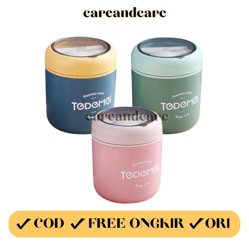 Jual TEDEMEI Termos Sup Cup Kotak makan anak Stainless 304 kids lunch ...