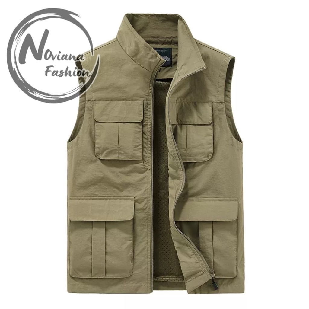 Jual Jaket Rompi Pria Vest Outdoor Casual | Shopee Indonesia