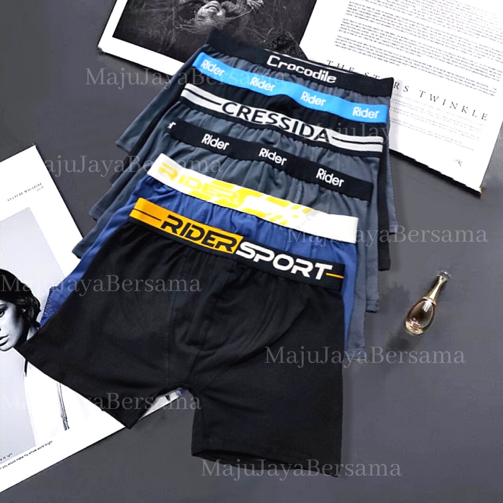 Jual Celana Dalam Boxer Pria Isi 6 Pcs Karet Motif Nyaman | Shopee ...
