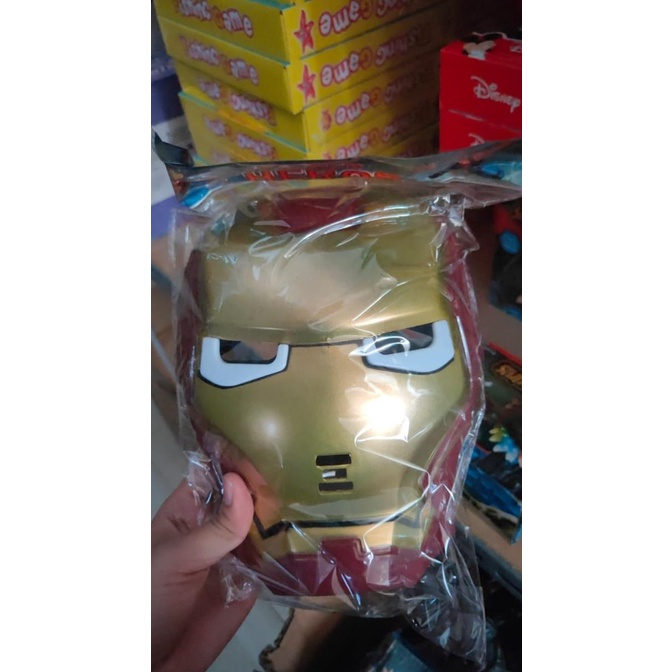 Jual Topeng Ironman Nyala Lampu Led ( Avengers ) Iron Man | Shopee ...