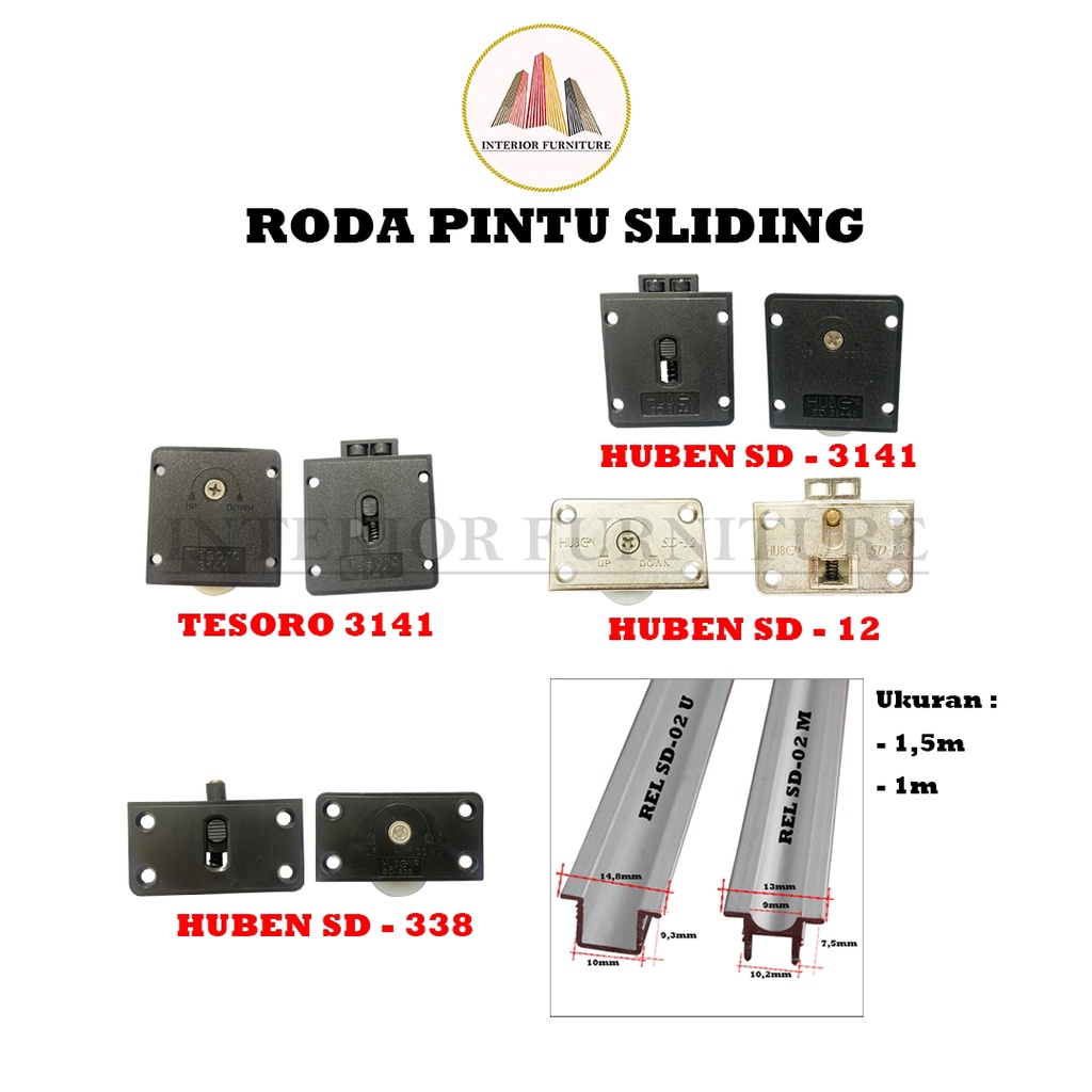 Jual Roda Pintu Lemari Geser SD 3141 SD 12 SD 338 SD 388 / Sliding SD 3141 HUBEN | Shopee Indonesia